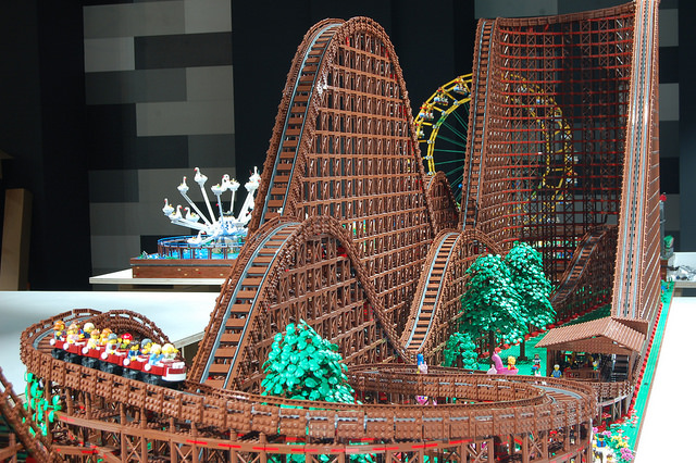 Take A Ride On The World's Largest Wooden LEGO Roller Coaster - Oddee