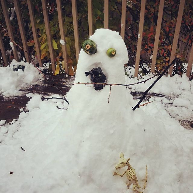 20 Most Disturbing “Snow People” - Oddee