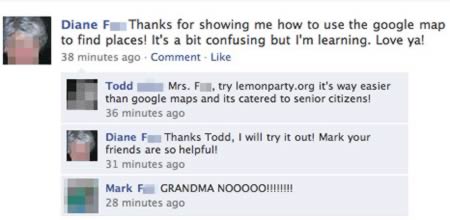 12 Hilarious Grandparents on Facebook or Texting - Oddee