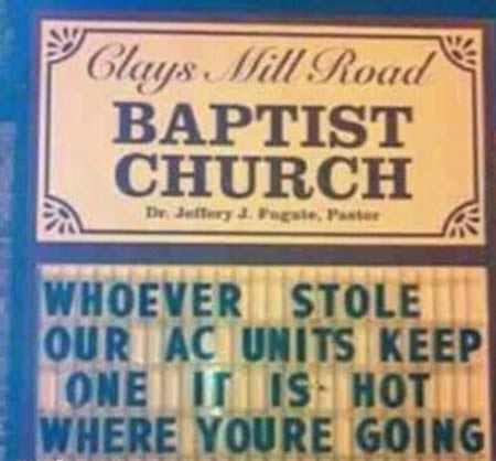 15 Hilariously Menacing Church Signs - funny church signs - Oddee