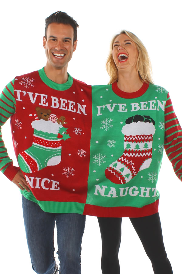 12 Hilarious Ugly Christmas Sweaters For Couples Oddee 12 Hilarious Ugly Christmas Sweaters For Couples Oddee